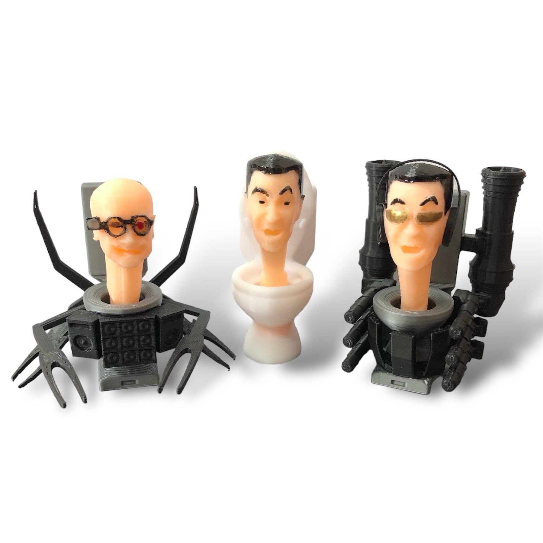 Amazon.com: PT GIFT 3PCS 3D Printed Statues: Skibidi Scientist, G-Man ...