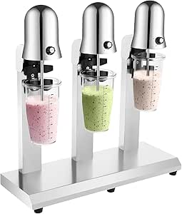 Amazon.com: PLITEDDE Commercial Milkshake Maker, 110V Heavy-Duty Triple ...