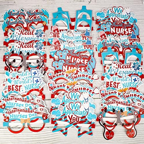Amazon.com: HOWAF 30pcs Thank You Nurses Paper Frames Photo Booth Props ...