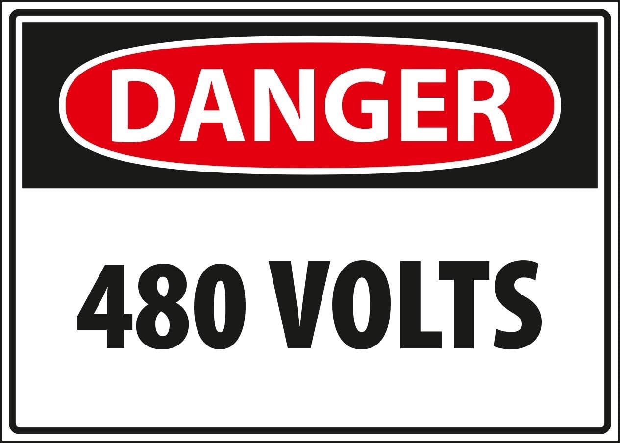 Amazon.com: Safety Sign, Danger - 480 volts., Size 14 x 10 inch, Rigid ...