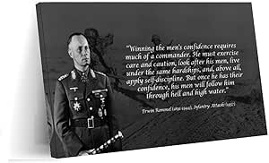 Amazon.com: German Soldier Erwin Rommel Quotes PosterWall Poster Art ...