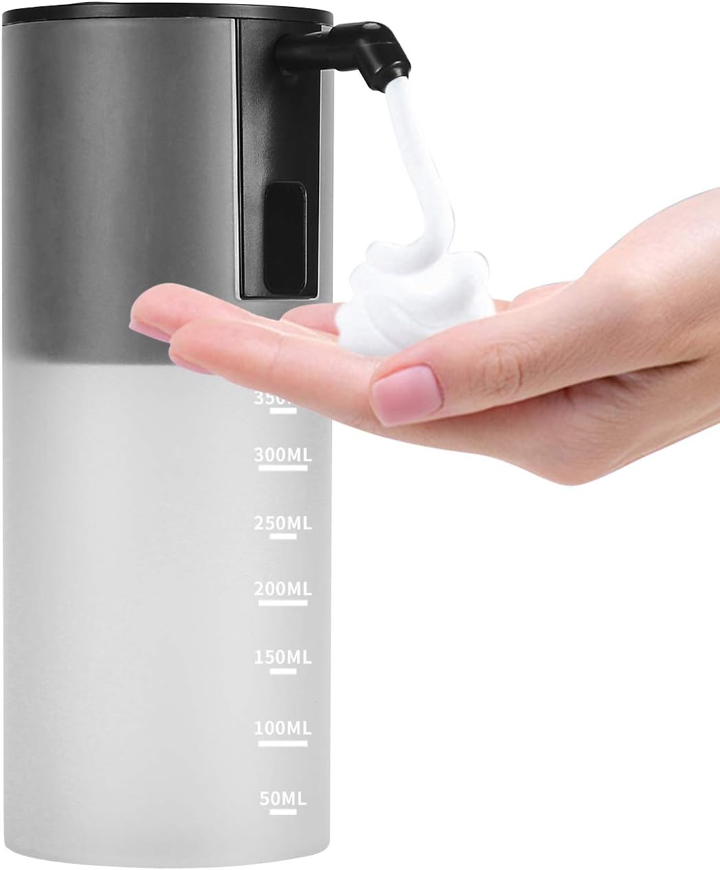 Amazon｜350mL 自動泡ソープディスペンサー 赤外線モーションセンサー タッチレス泡ソープディスペンサー 電池式 デスクトップ サニタリー 赤外線ソープディスペンサー 家庭用 キッチン ...