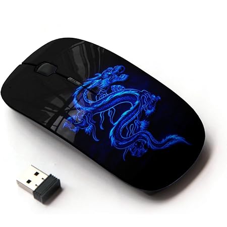 Amazon.com: KOOLmouse [ Optical 2.4G Wireless Mouse [ Blue Glow Tribal ...