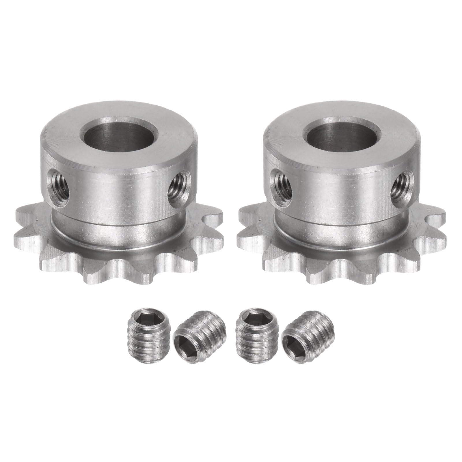 uxcell 2pcs Sprocket Type B Hub 8mm Bore, 1/4-Inch Pitch, 12 Teeth ...