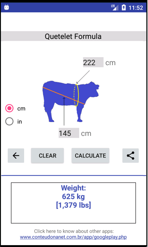 Cattle Weight - Calculator - App on Amazon Appstore