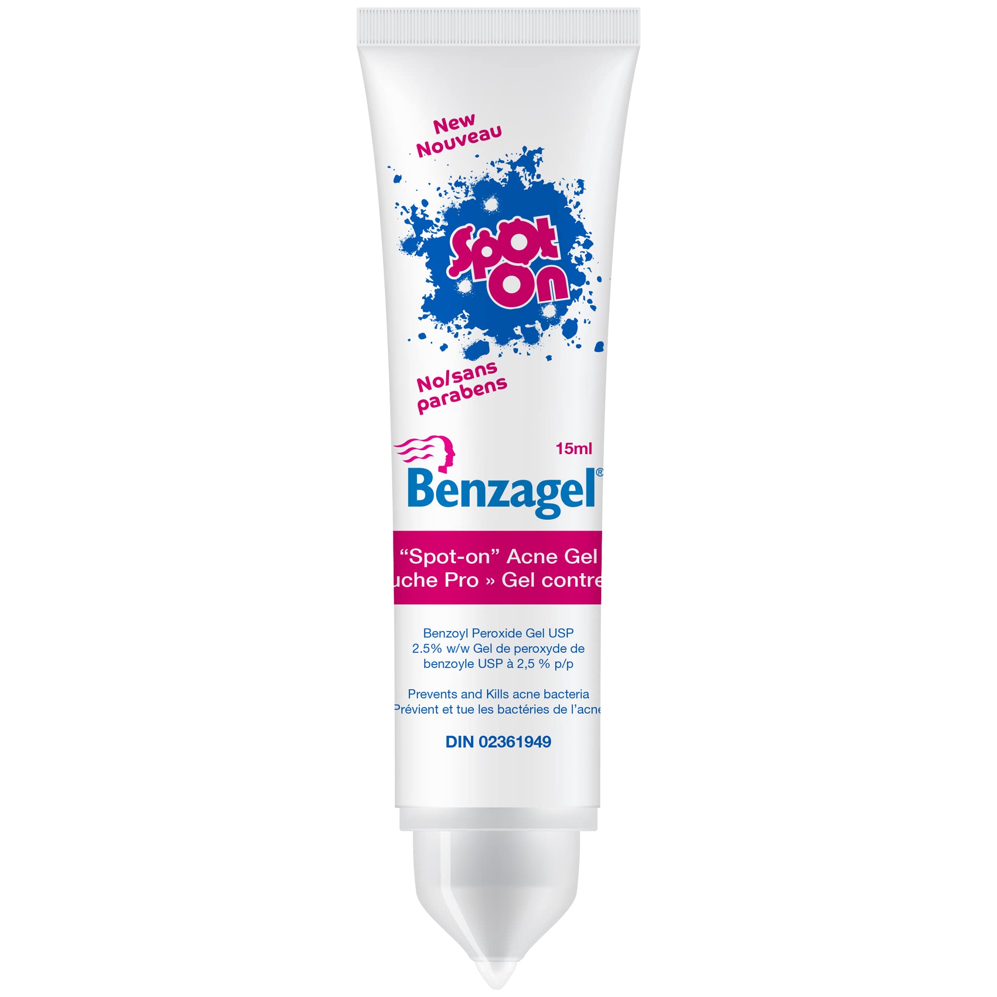 Benzagel Spot-On 2.5% Benzoyl Peroxide Gel, 15mL : Amazon.ca: Beauty ...