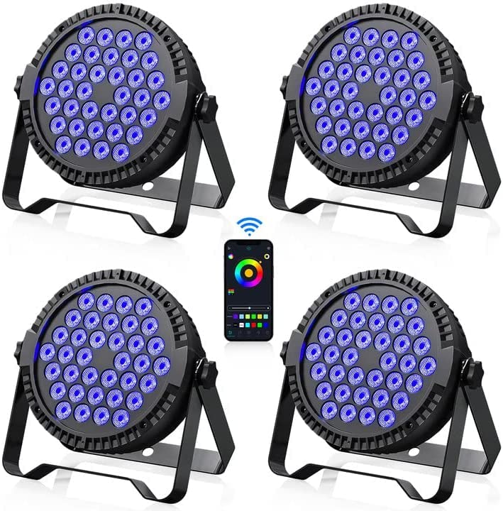 Stage Lights, 36LED 3 in 1 Bluetooth App Control Led Par Lights, 6 ...