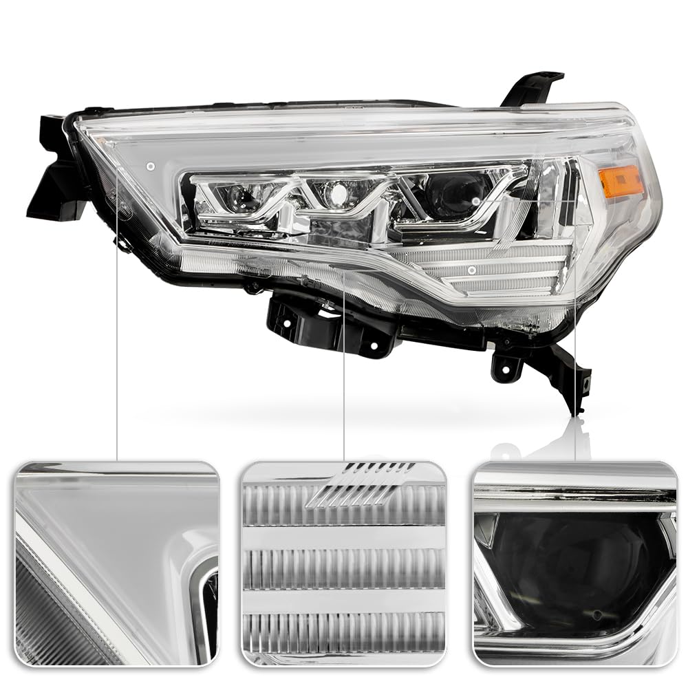 Snapklik.com : For 2014-2020 Toyota 4Runner Chrome LED Tube Switchback ...