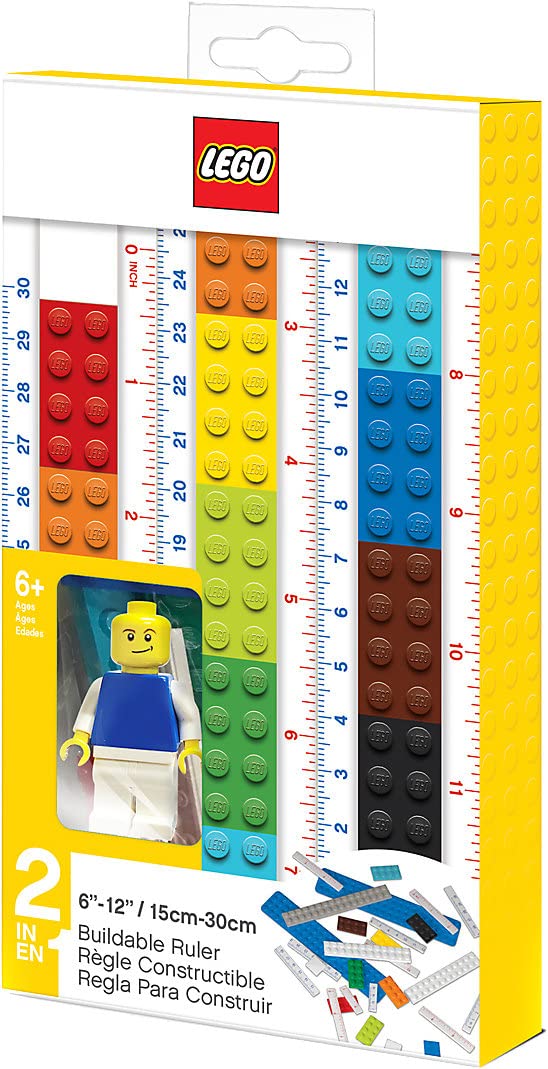 Amazon.com: Lego Stationery Buildable Ruler with Minifigure : Toys & Games