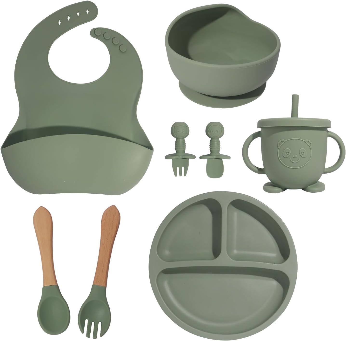 Amazon.com: Silicone Baby Feeding Set | 10 Piece Baby Led Weaning ...