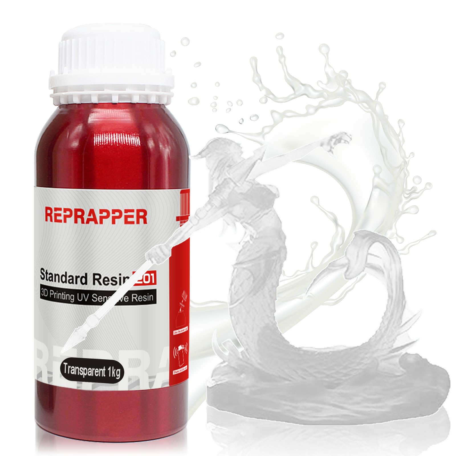 Snapklik.com : Reprapper Transparent 3D Printer Resin, 405nm Fast UV ...