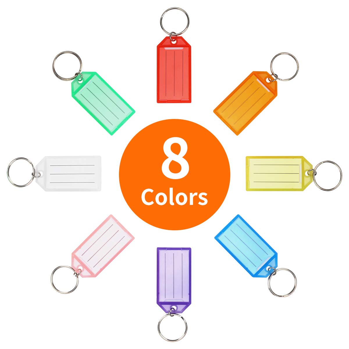Snapklik.com : Cuttte 48 Pack Plastic Key Tags, Key Labels