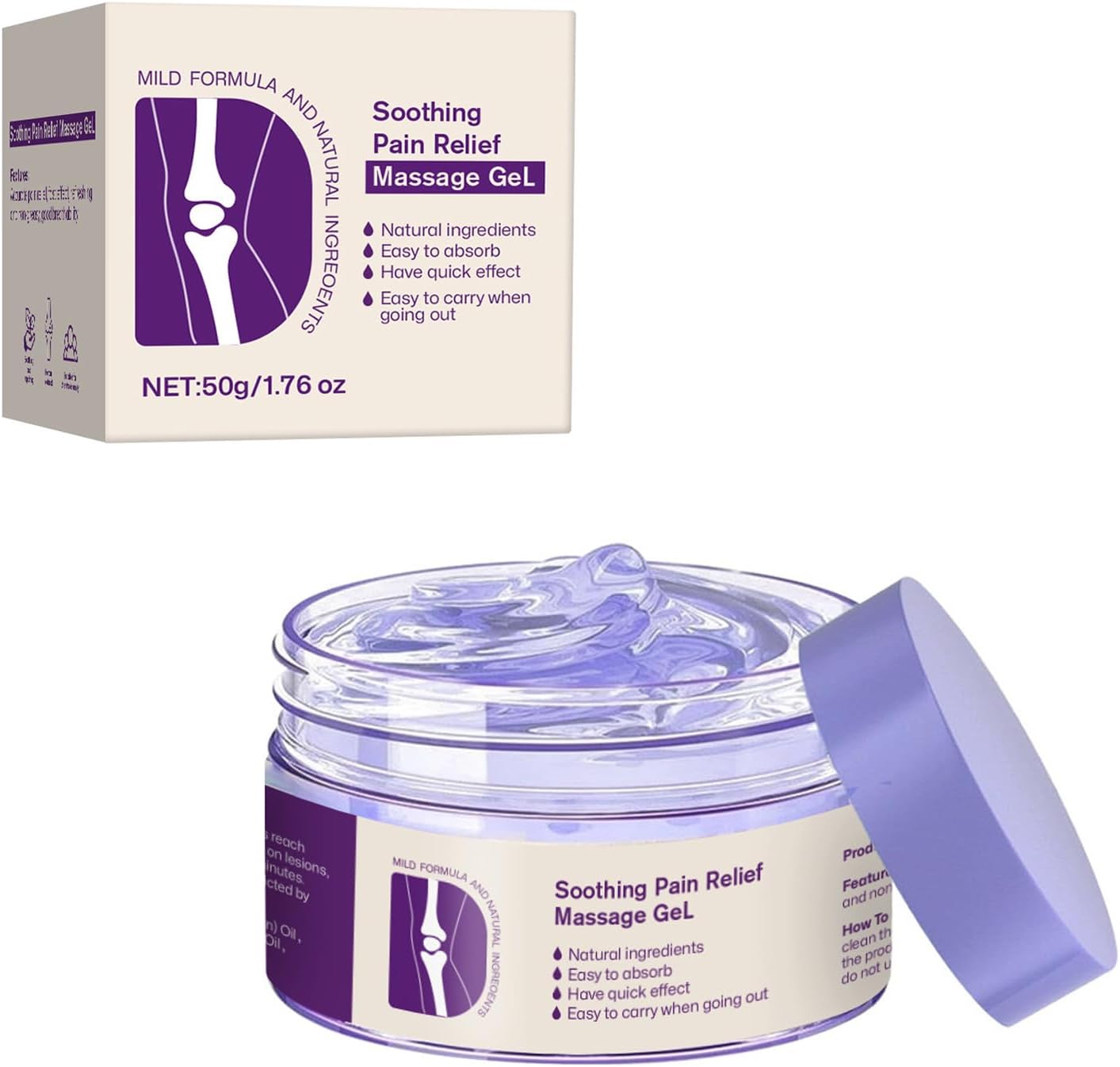 Amazon.com: Kresin Joint Pain Gel Purple Gel, Soothing Massage Cream ...