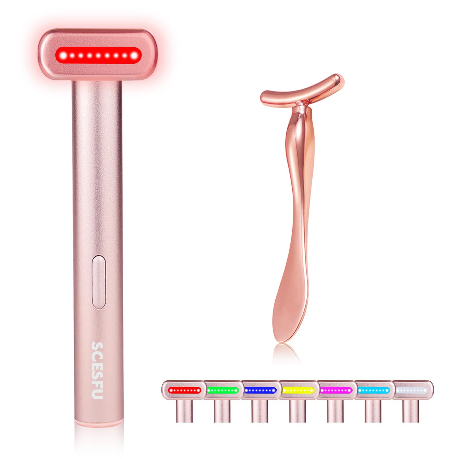Amazon.com: SCESFU LED Face Wand-7in1 Color Face Wand with Light,Face ...