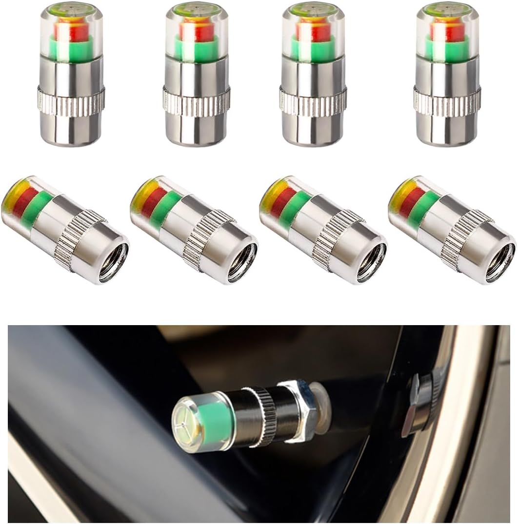Amazon.com: 8pcs Universal Car Tire Pressure Monitor Valve Stem Caps ...