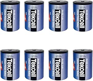 Amazon.com: RUNAAJA (8-Pack) SB-D02 3.6V 19000MAH Size D Non-Rechargeable Lithium Battery for ...