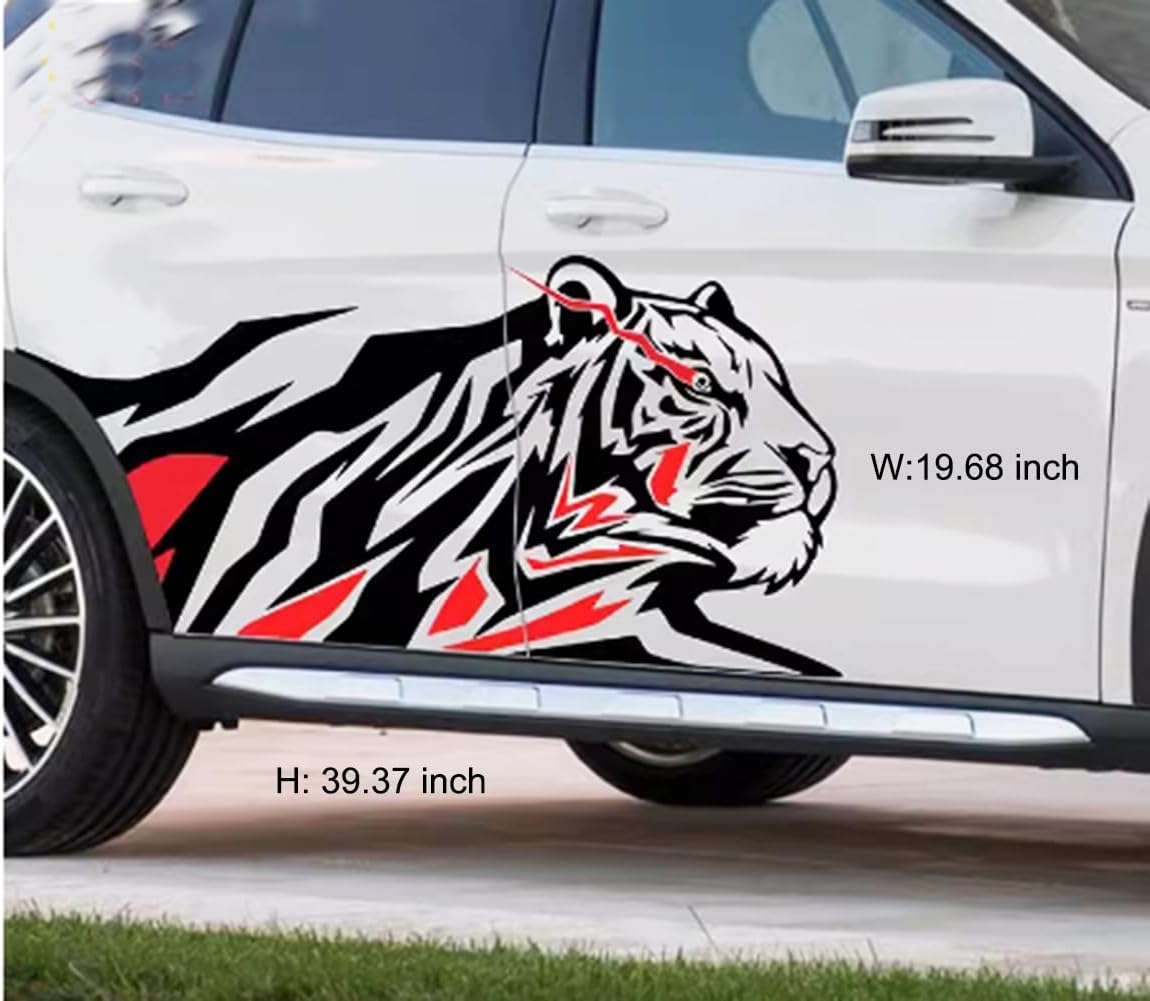 Amazon.com: Car Body Decals Cool Tiger Graphics Decorative Vinyl ...