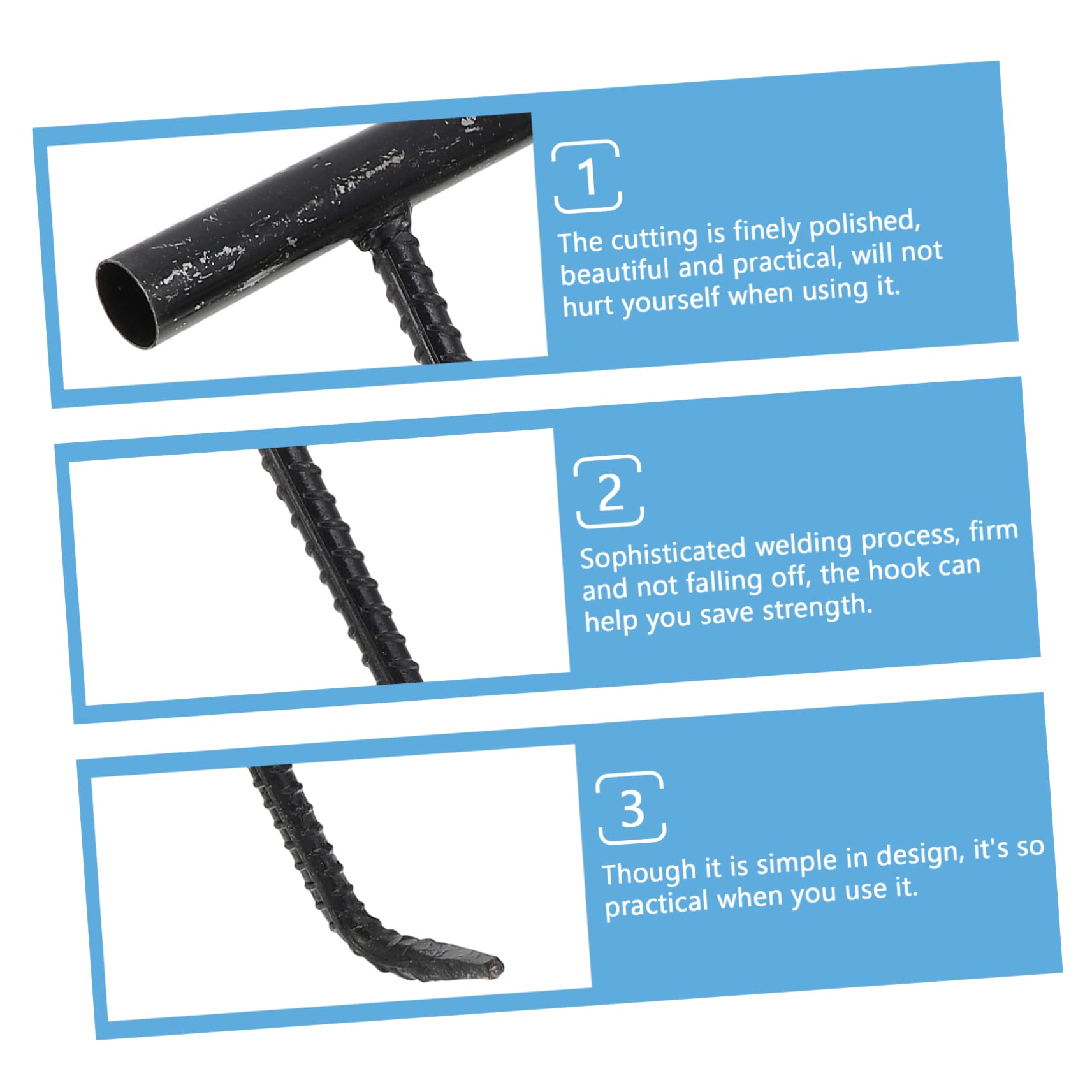Heavy Duty T-Shape Cover Lifter Tool Drain Grate Hook Tool