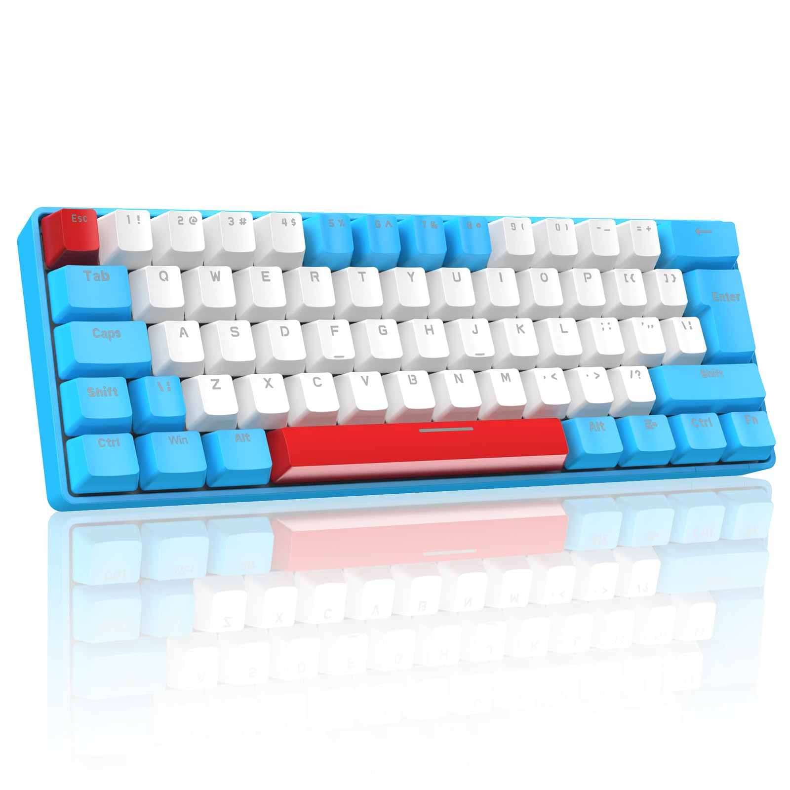 LexonElec 60% Percent Gaming Mechanical Keyboard, 62-Key Ultra-Compact ...