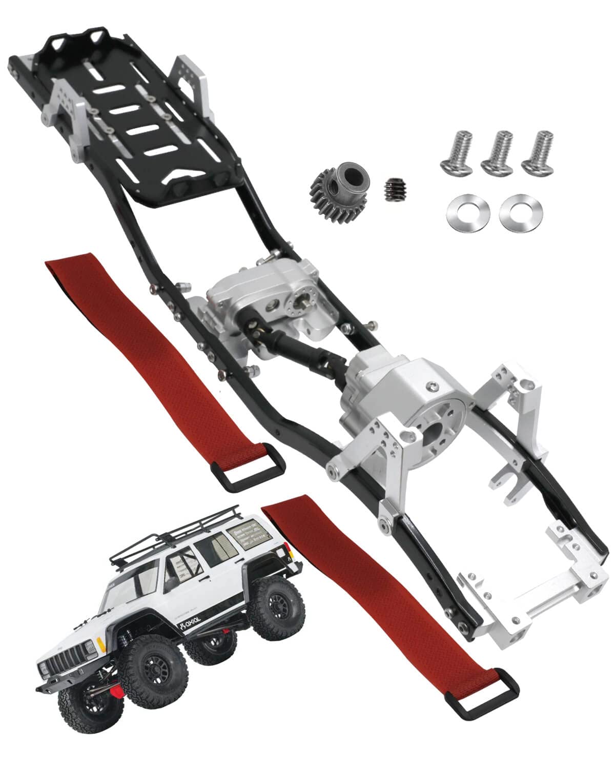 Amazon.com: RCMYou RC Frame 313mm Wheelbase Metal Chassis Upgrades Part ...