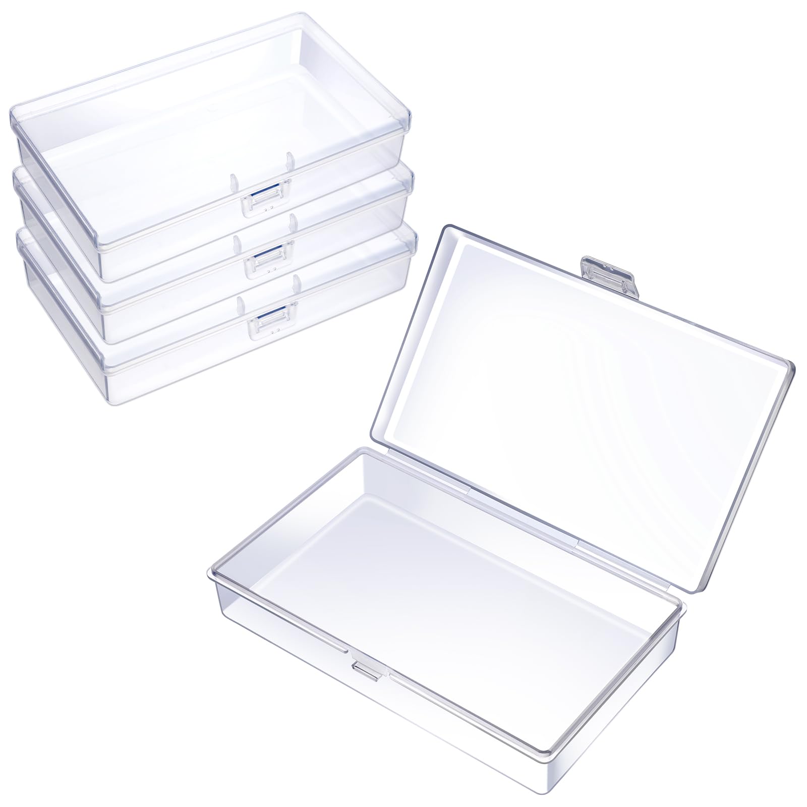 Amazon.com: 5.3X3.1 Inch 4 Pack Mini Plastic Storage Containers Box ...