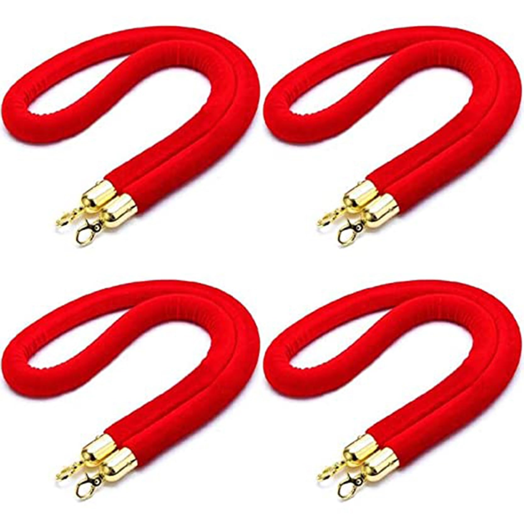 Party Crowd Management 6-Piece Pink Velvet Stanchion Ropes - 6.5ft ...