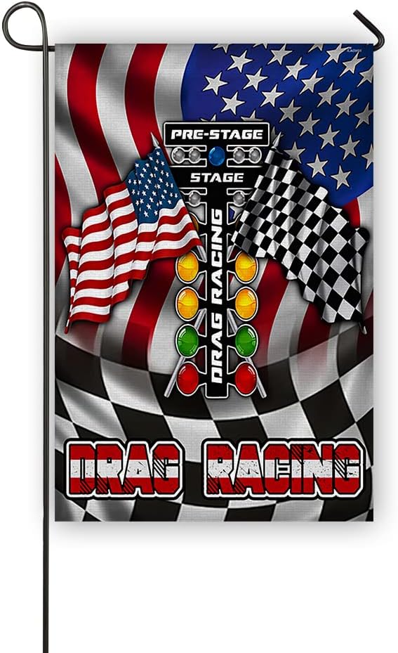 Amazon.com : Minitowz Drag Racing Flag Sport Flags House Garden Indoor ...