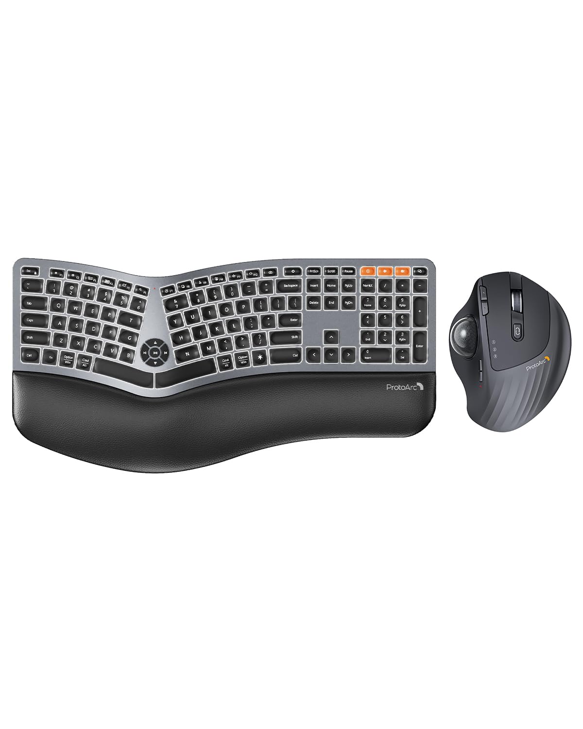 Amazon.com: Backlit Wireless Full Size Ergonomic Keyboard and Wireless ...