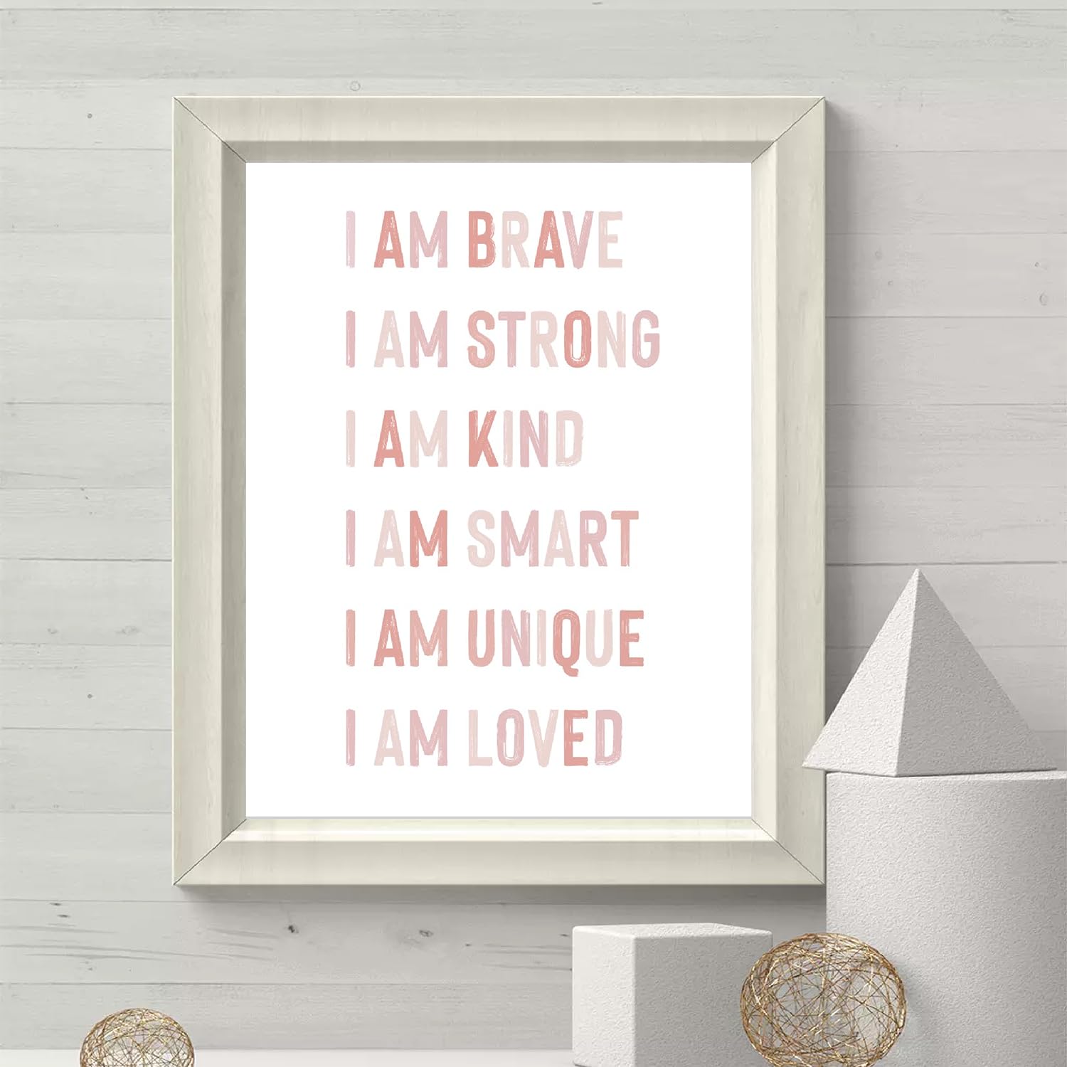 Snapklik.com : Affirmations Art Print, Pink Positive Classroom Art ...