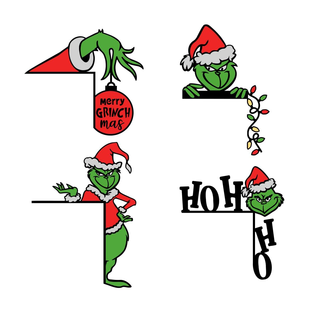 Amazon.com: Christmas Door Stickers Christmas Door Decal Removable ...