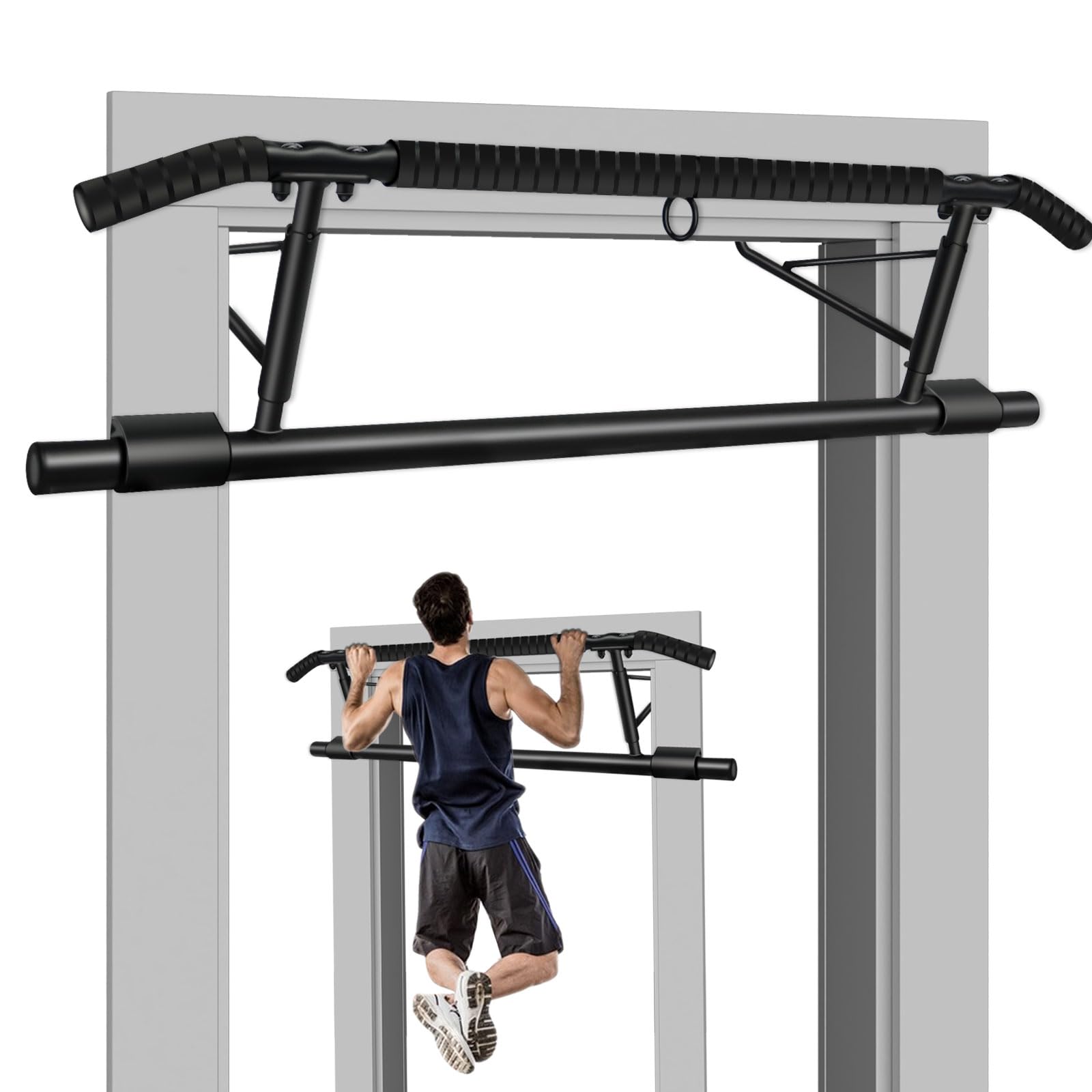 Bowfar Pull-Up Bar Door Frame, Strong Durable Steel Pull Up Bar with ...