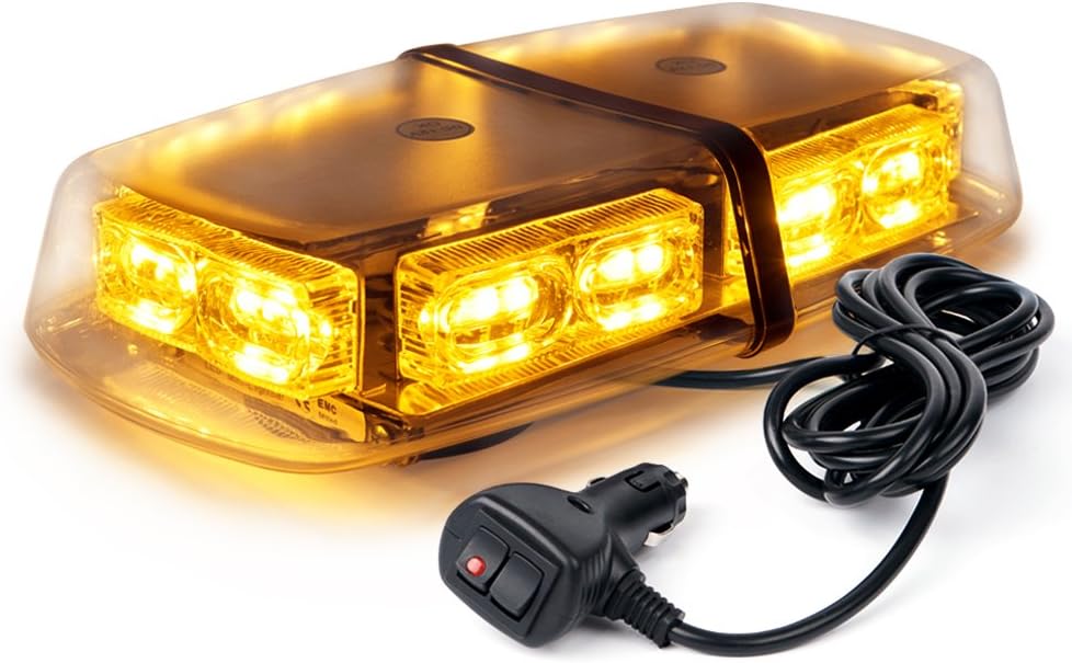 Xprite Amber Yellow 36 LED Rooftop Emergency Strobe Lights Mini Bar 16 ...