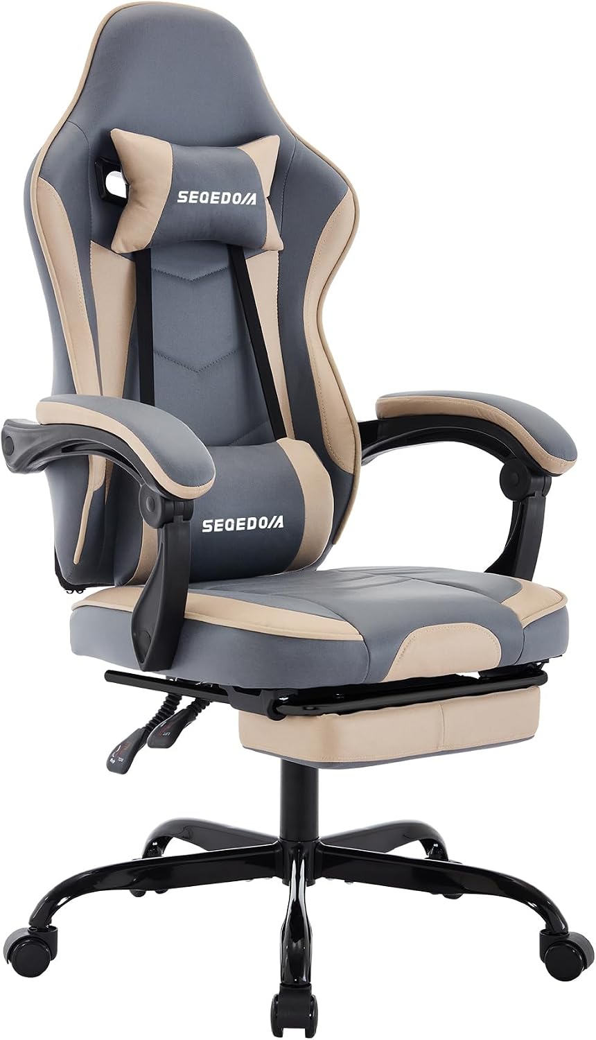 SEGEDOM Gaming Chair, Ergonomic Computer Chair with Footrest and ...