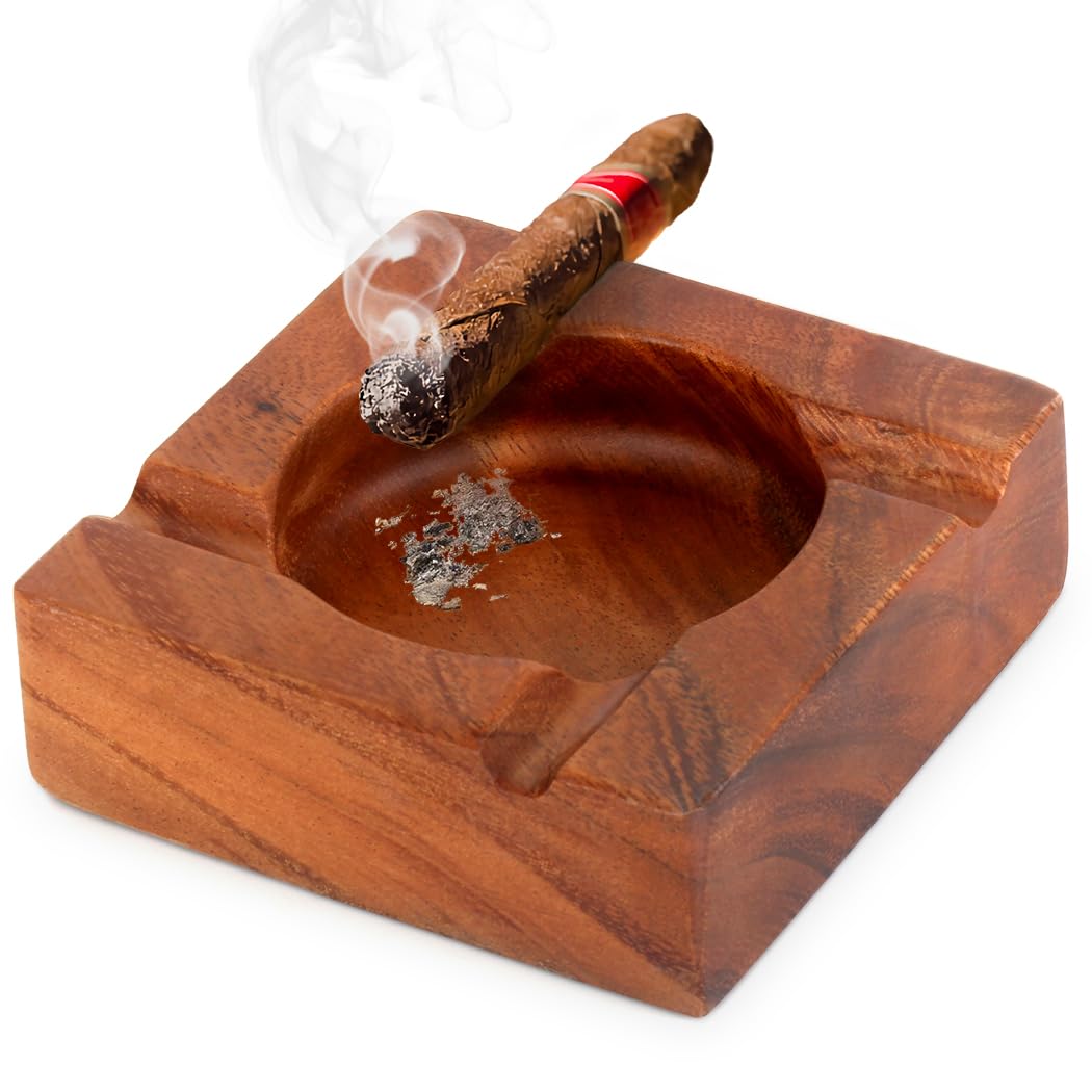 Amazon.com: Cigar Ashtrays for Outdoors, Wooden Outdoor Cigar Ashtray ...