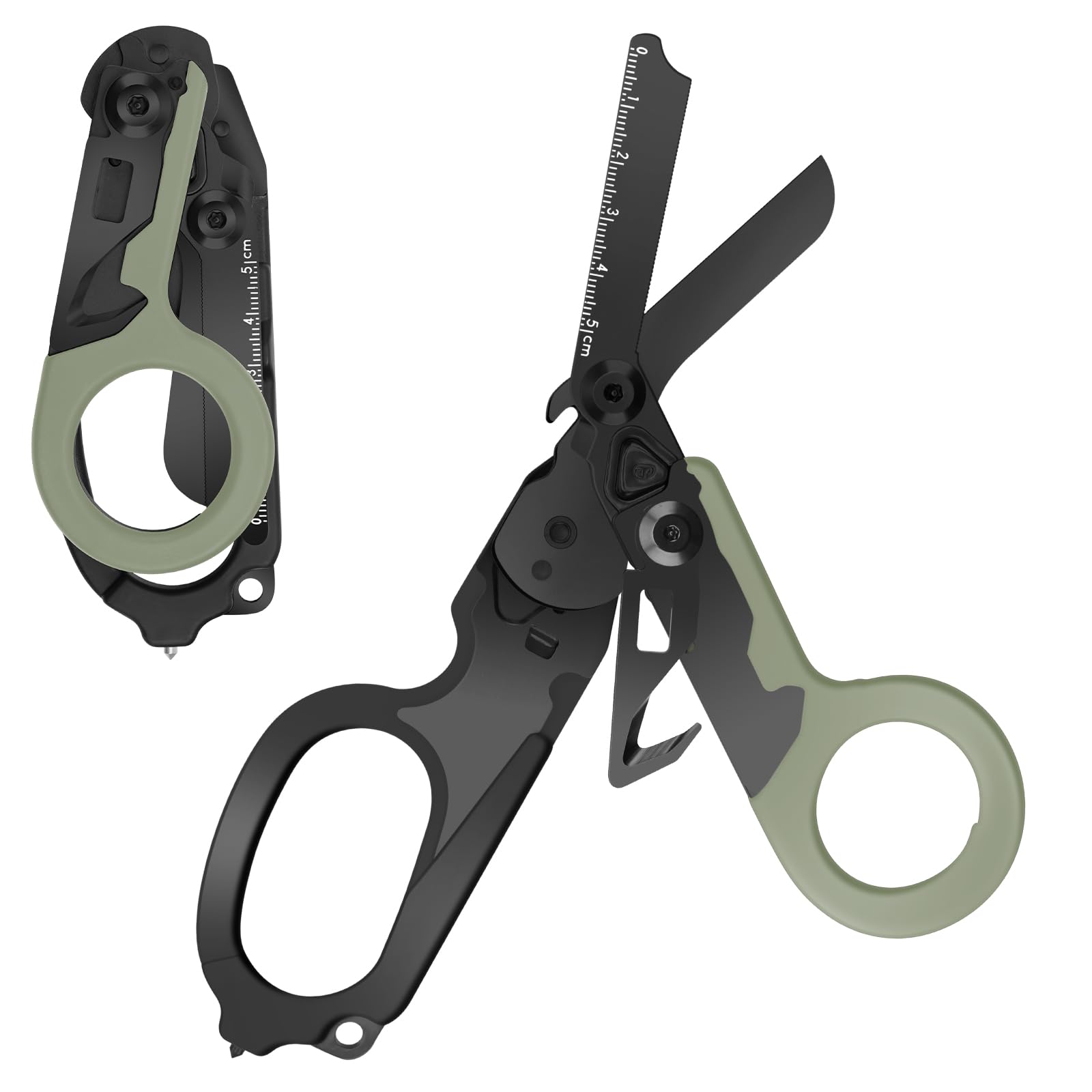 PEBWGE Trauma Shears, Emergency Rescue Shears with Strap Cutter and ...