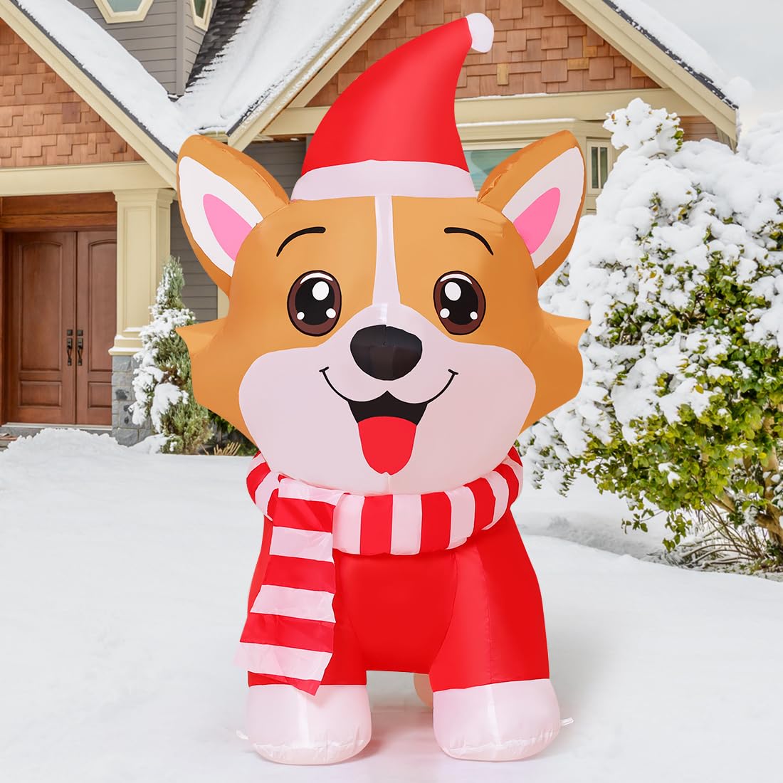 Snapklik.com : GOOSH 4.2 FT Christmas Inflatables Dog Outdoor ...