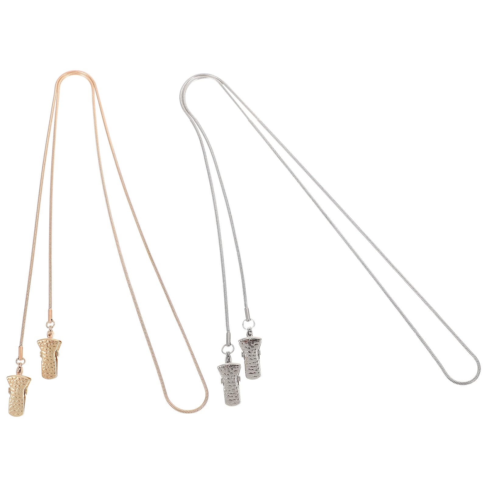 Amazon.com: Healifty 2Pcs Gold Silver Eyeglass Chain Metal Eyeglass ...