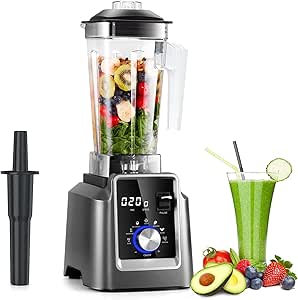 Amazon | ミキサー ジューサー スムージー ブレンダー タイマー機能付き 多機能 2200w 2L 大容量 ュースミキサー 業務用 フード プロセッサー ワンタッチ 水洗 つぶす ...