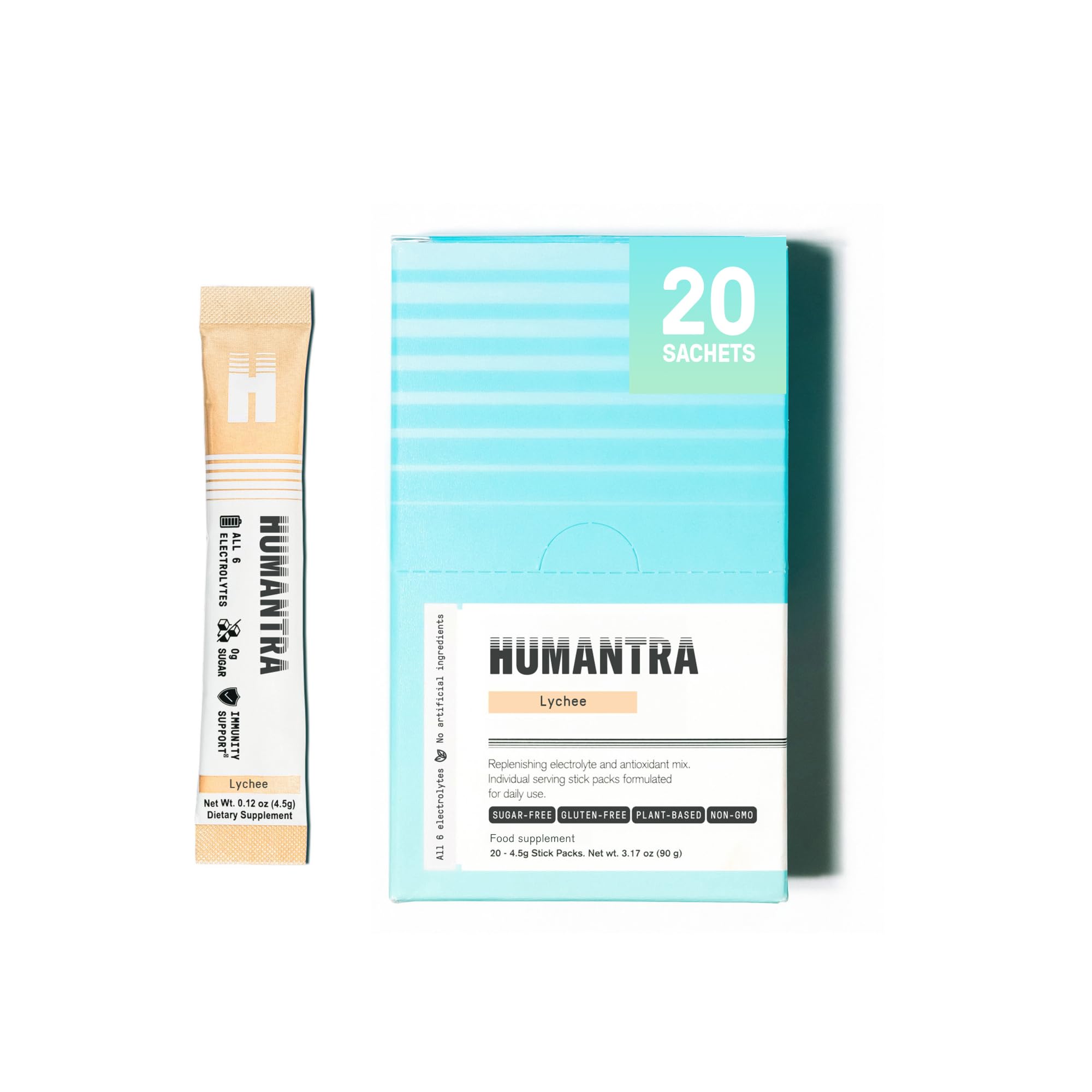Humantra Lychee Hydration Packets | Zero Calorie, Zero Sugar ...