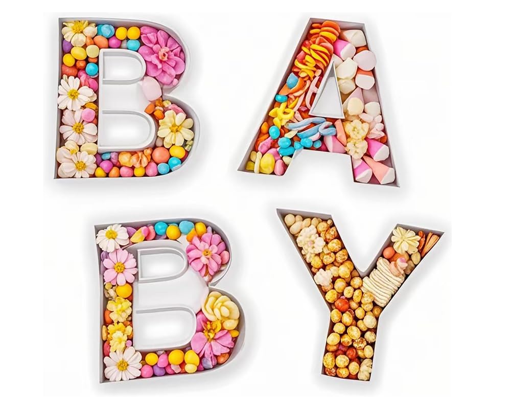 Amazon.com: 10" Charcuterie Baby Letter Boxes - Gender Reveal ...