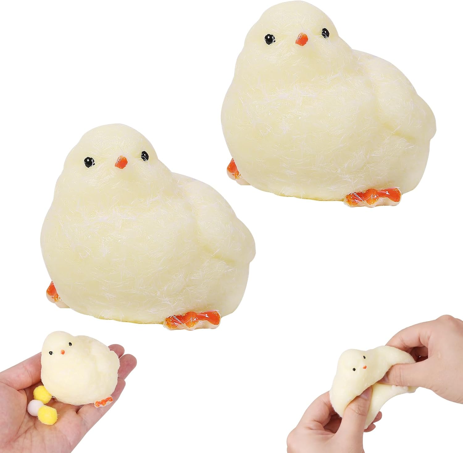 Amazon.com: JIACAI 2pcs Handmade Chick Squishy Toys Ultra Soft ...