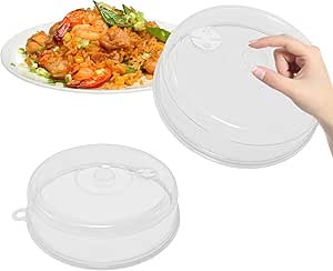 Xpieoyrm 2 x Microwave Covers, 23 cm and 17 cm, Transparent Microwave ...