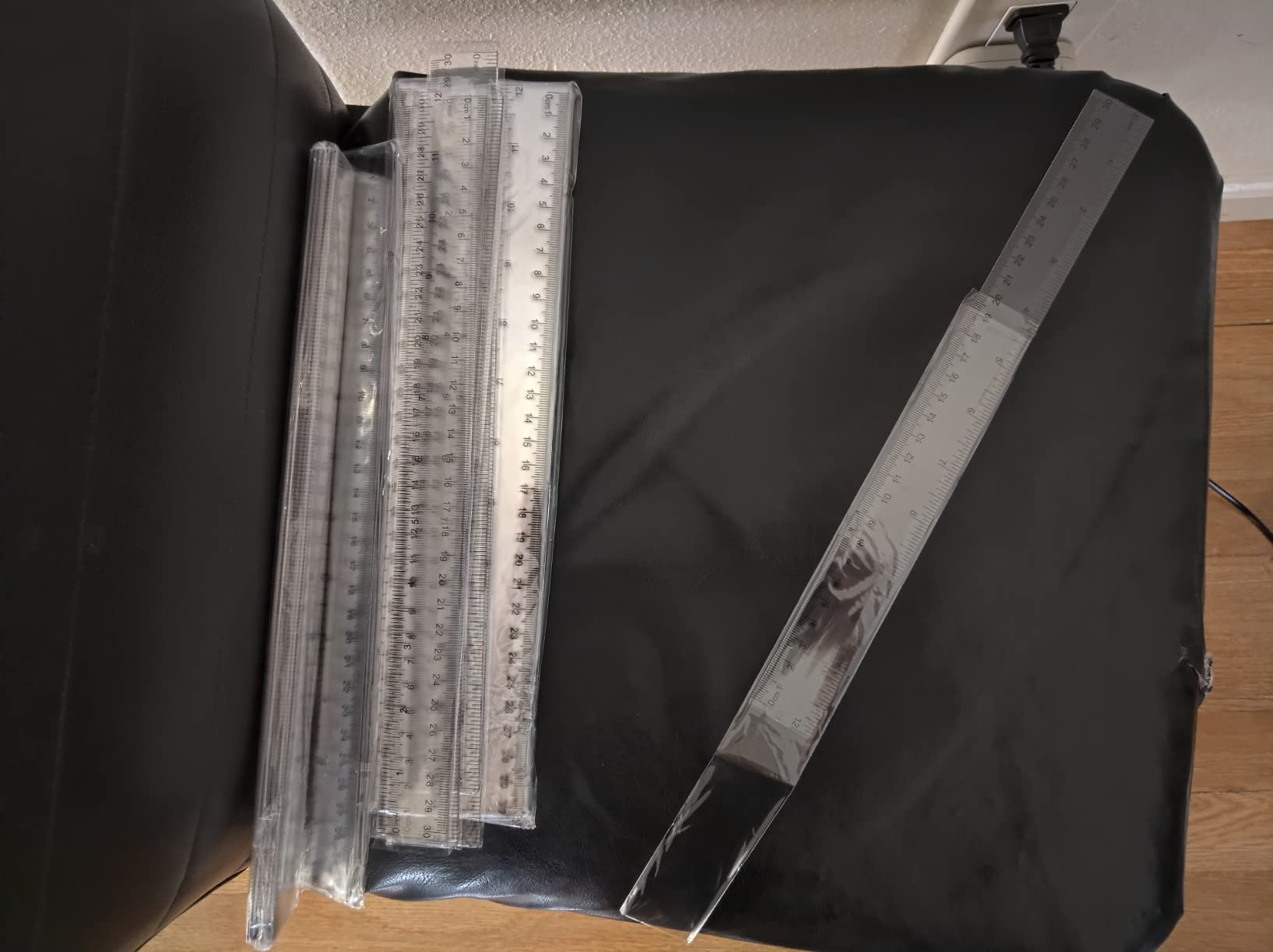 $2/mo - Finance 30 Packs Clear Plastic Ruler 12 Inch Straight Ruler ...