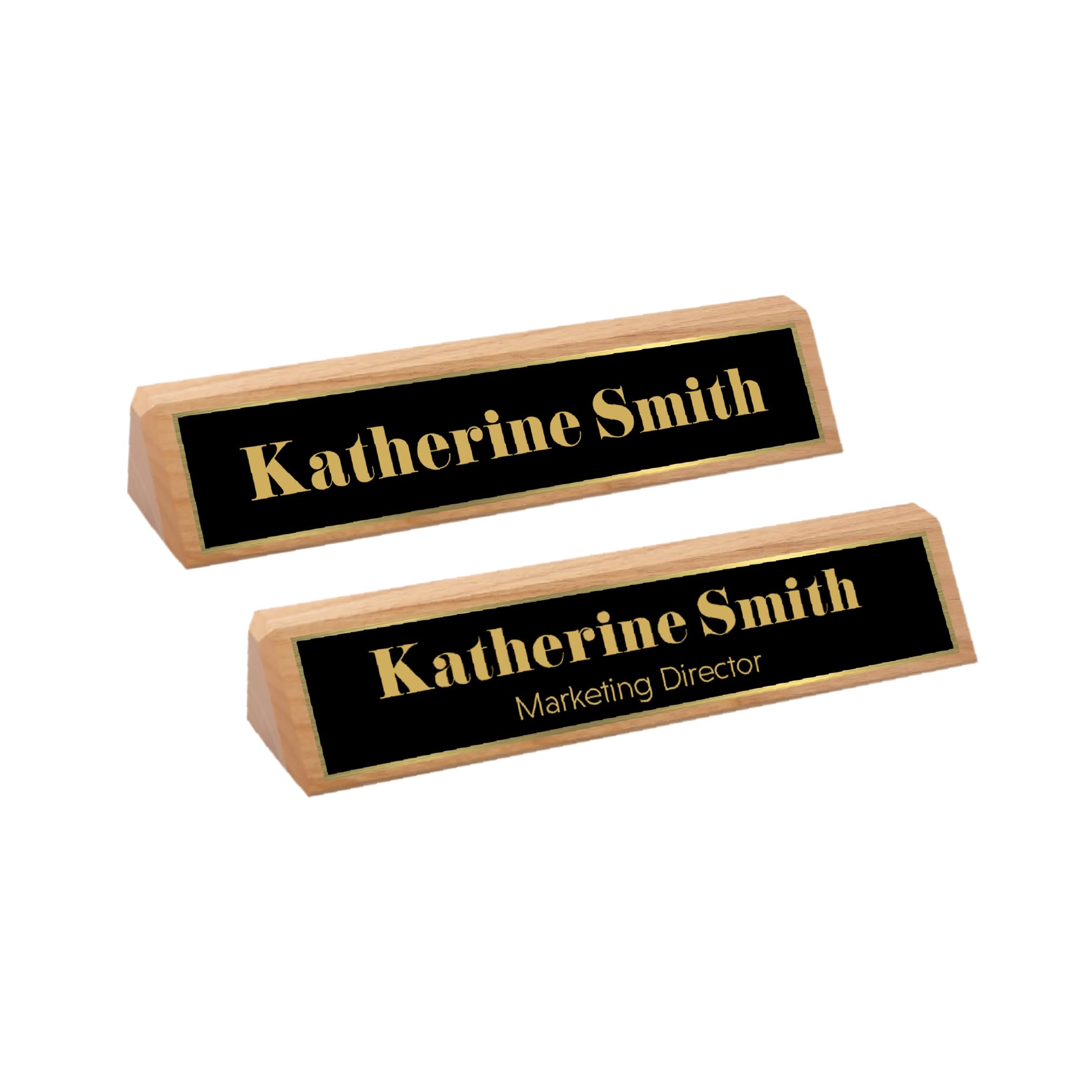Amazon.com: Custom Desk Wedge Name Plate - Personalized Titles and ...