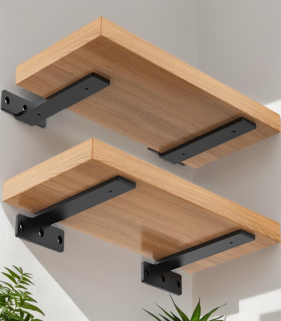 Amazon.com: Goovilla Shelf Bracket, Heavy Duty Floating Shelf Brackets ...