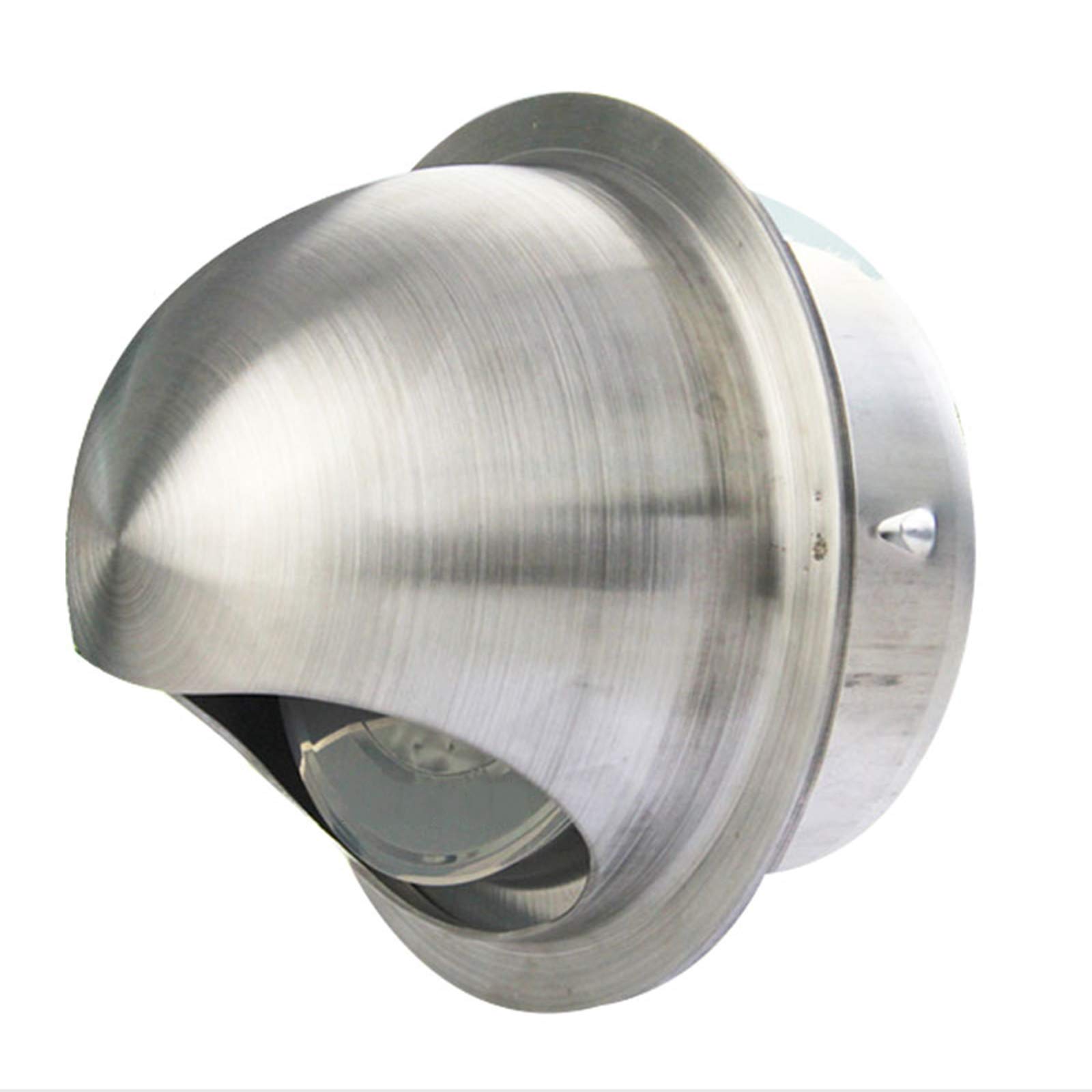 Buy LTLWSH Round Air Vent Grille with Non-Return Damper Flap Stainless ...