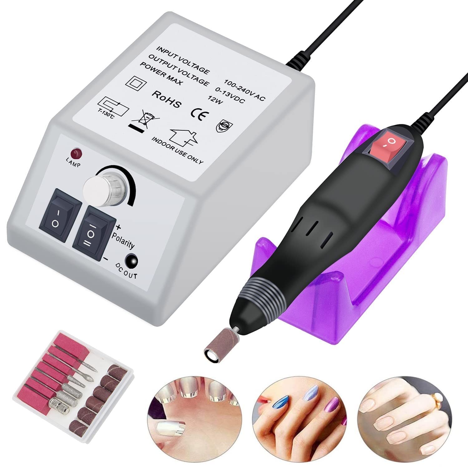 Gleevia Professional Electric Nail Drill Machine Manicure Set Low Noise ...
