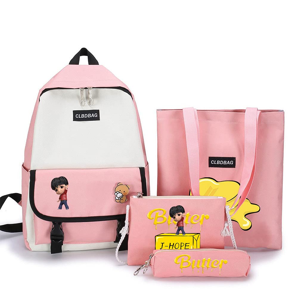 Butter Backpack Bangtan Boys One Shouldered Backpack 4 Pcs Set ...