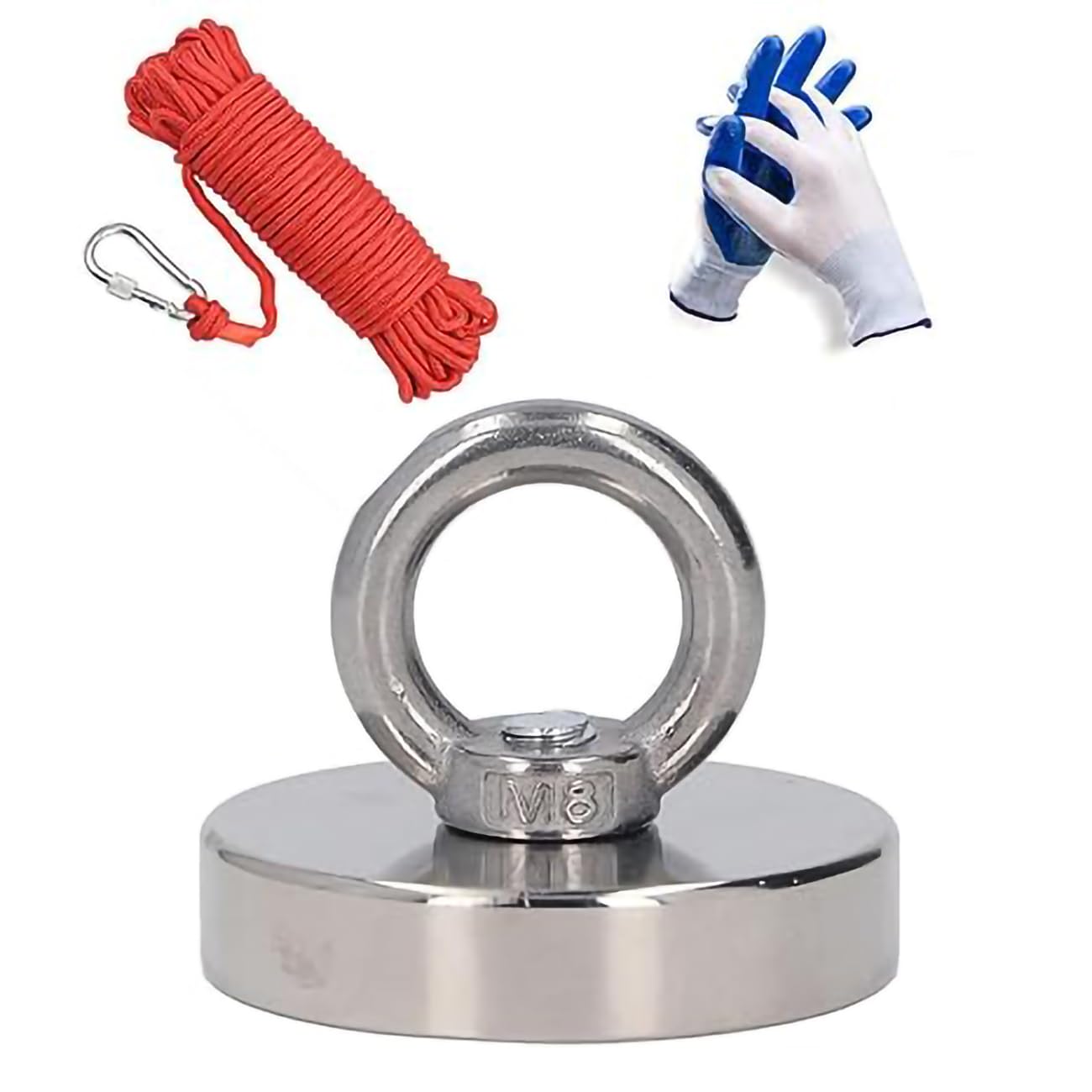 LELYFIT Fishing Magnet Kit, 500lbs Rare Earth Neodymium Magnet, Strong ...