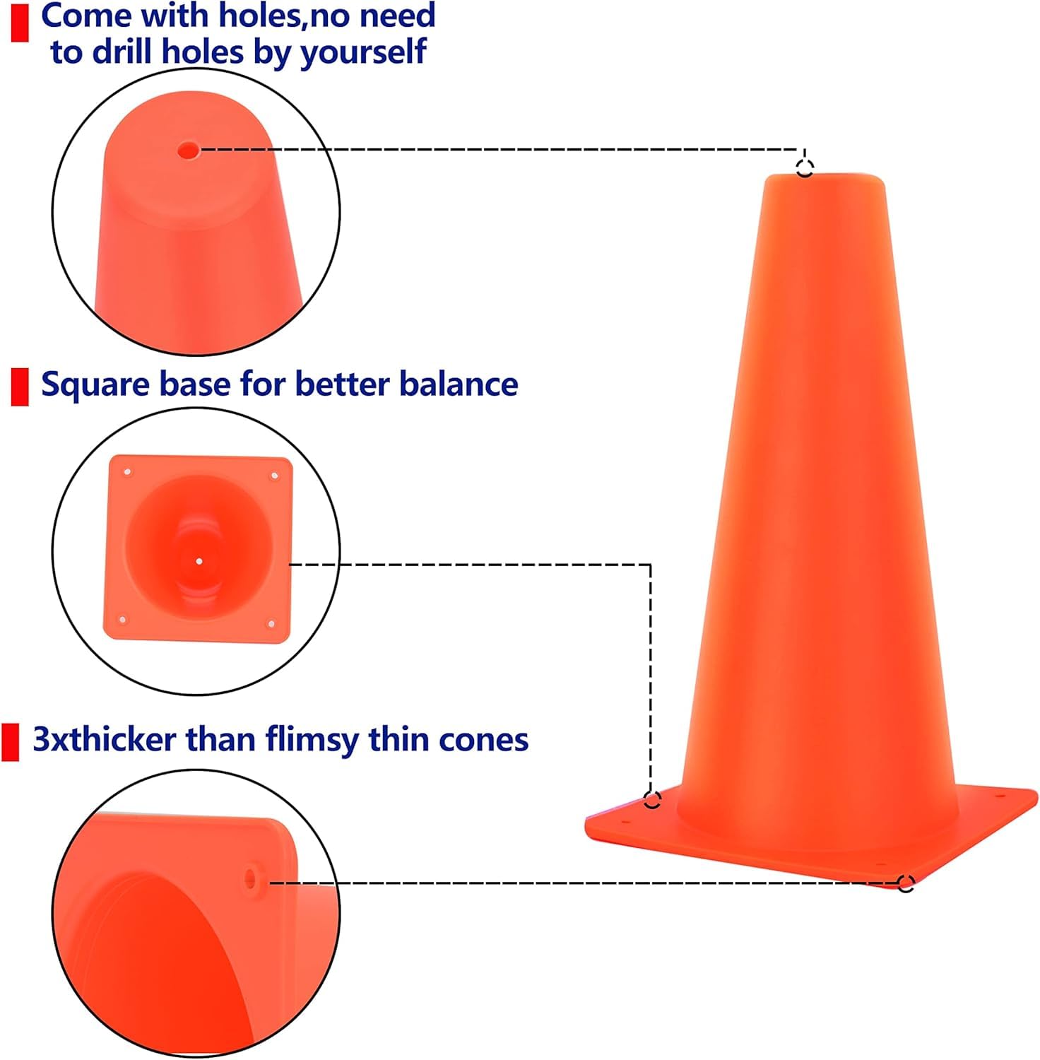 Snapklik.com : Hikeen 10 Packs Cones Sports For Kids,Small Training ...